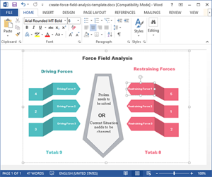 Force Field Analysis Diagram for Word - Edraw